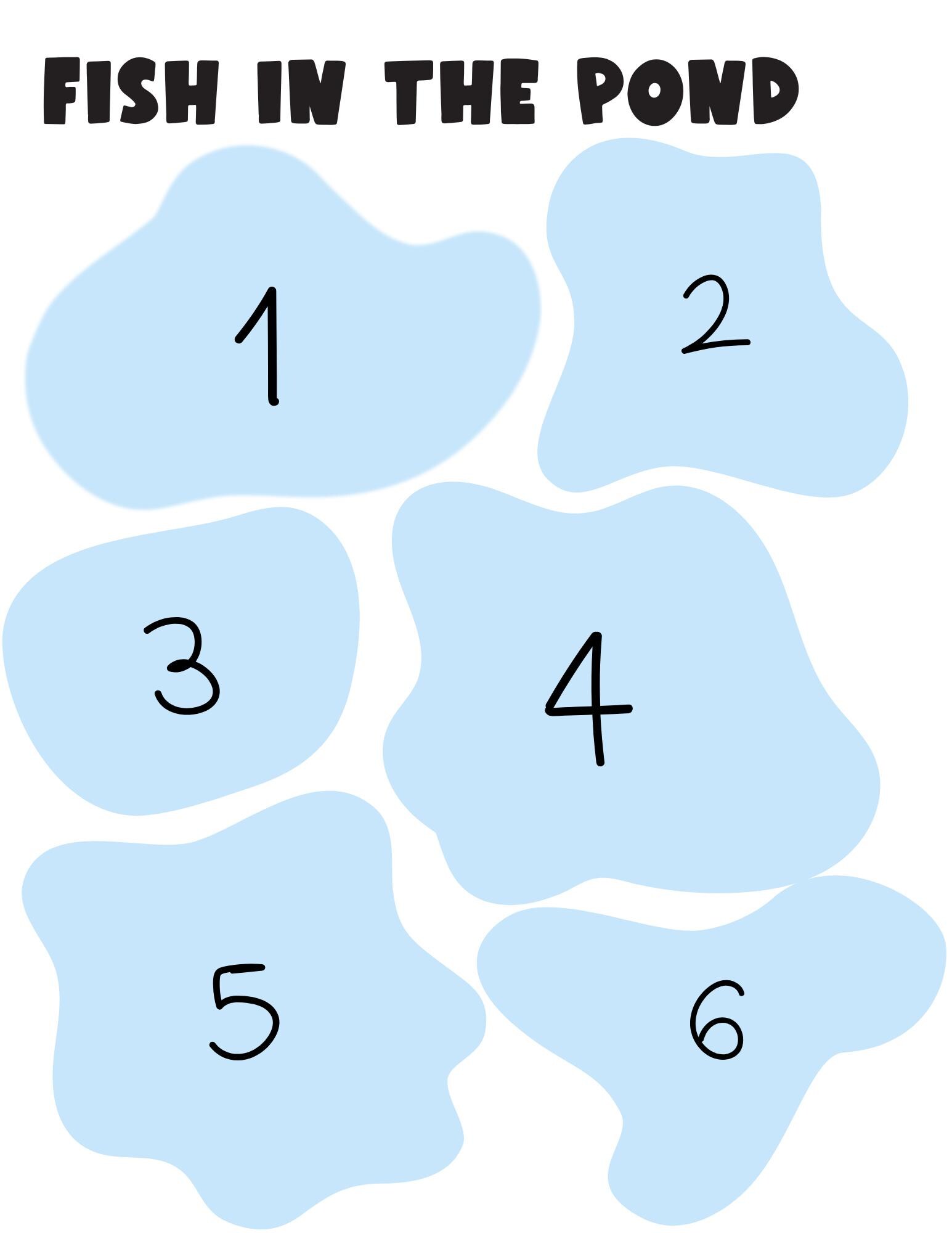 Fish in the Pond – Printable Counting Activity for Preschool ...