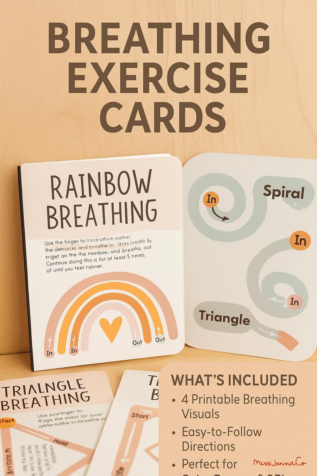 Breathing Exercise Cards | Mindfulness Tools for Kids (printable ...