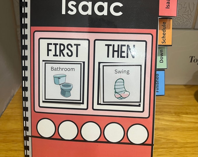 First, Then Transition Flip Book Visual Schedule Editable Token Board ...