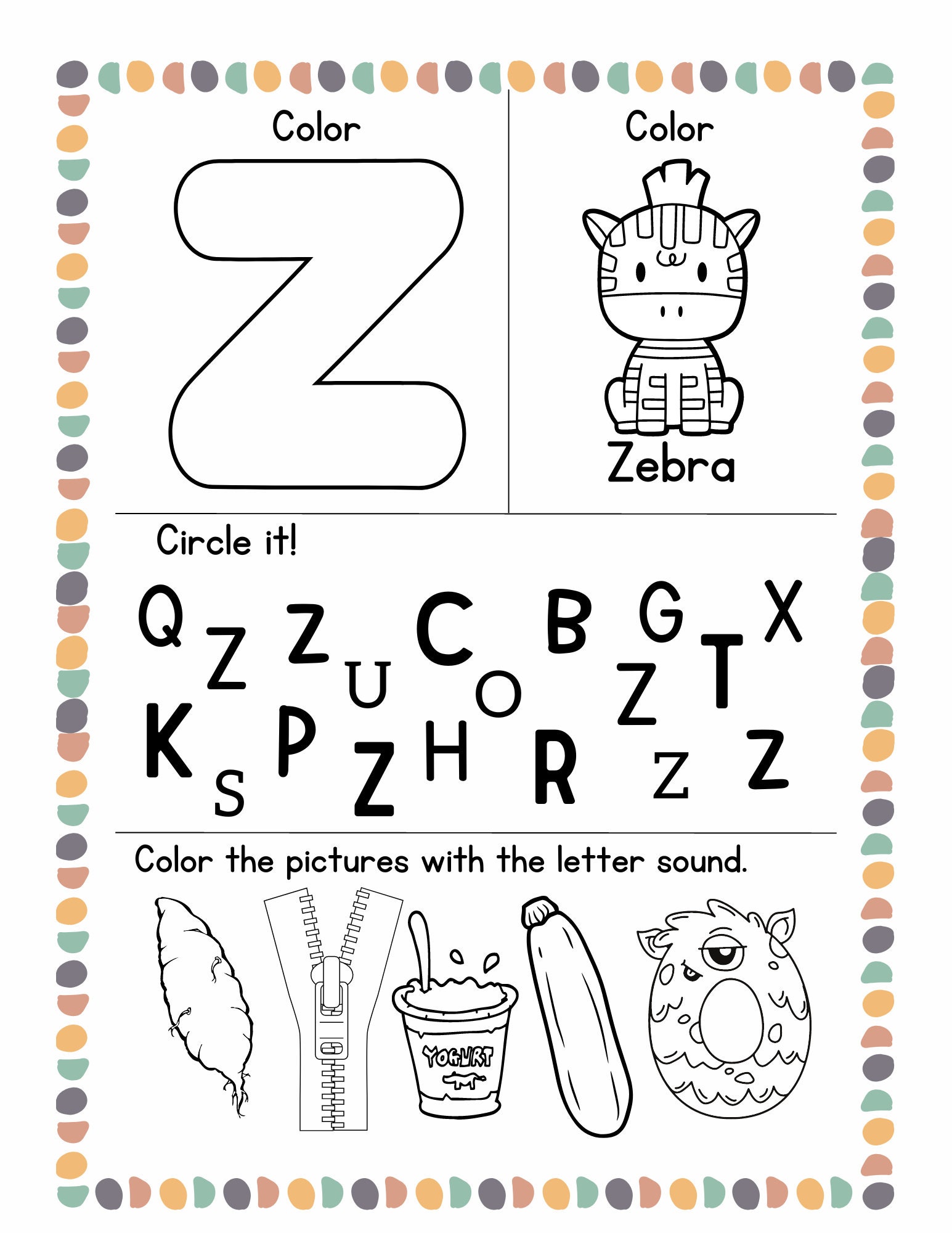 26 Alphabet Workbook Worksheets ABC Color, Search, Sound Practice Book ...