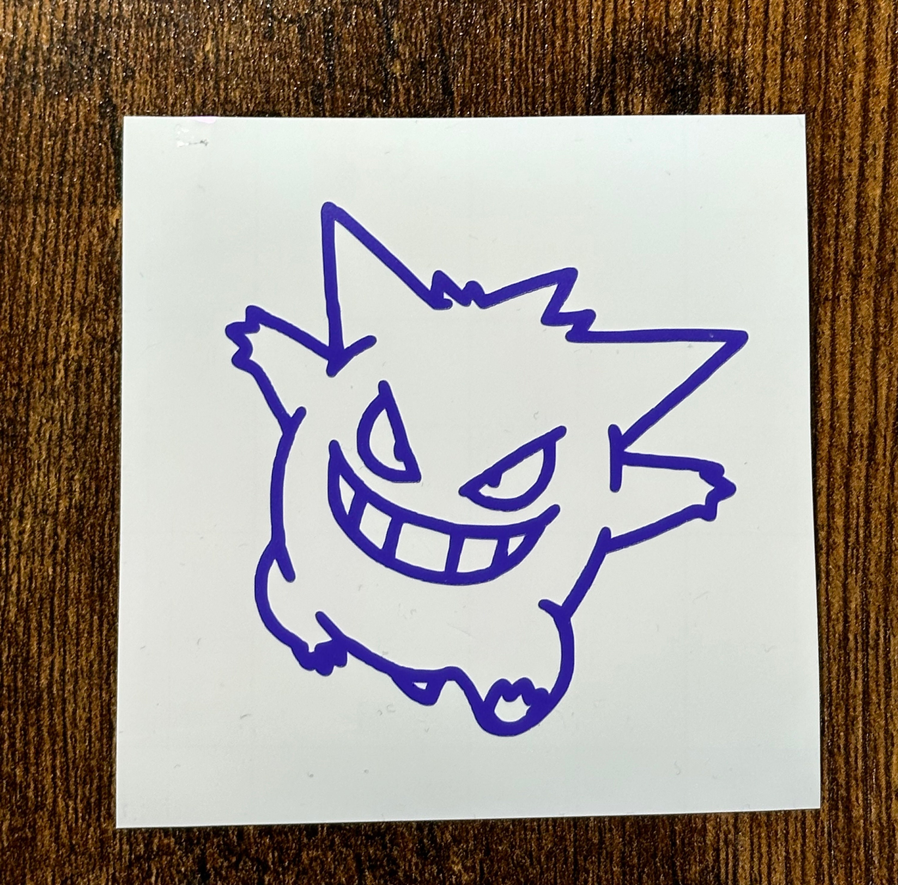 Gengar Vinyl Decal choose the Size Choose the Color - Etsy