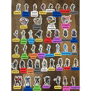 Rivals Vinyl Stickers (choose Your Character, Choose Your Look, Choose ...