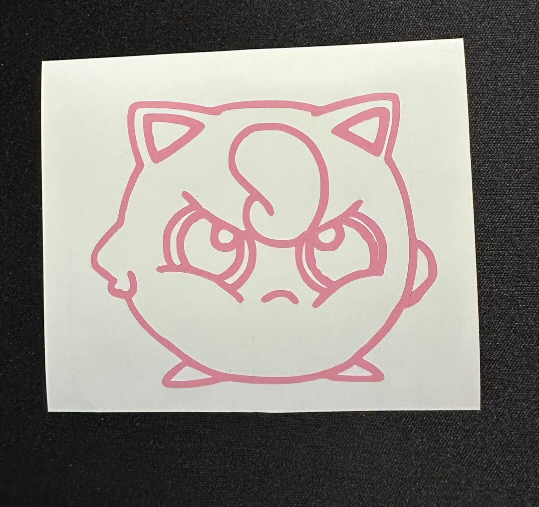 Angry Jigglypuff Vinyl Decal 2.5inch Choose the Color - Etsy