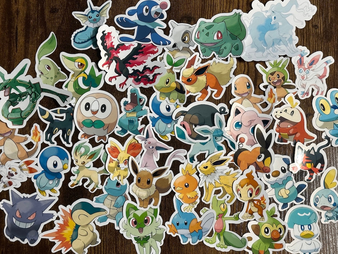 Any Poke Vinyl Sticker Generation 1 Through 9: Choose Yours (waterproof ...