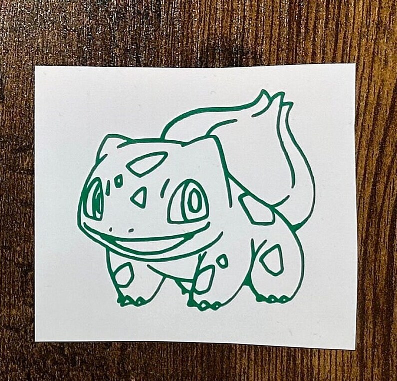 Bulbasaur Vinyl Decal choose the Size Choose the Color - Etsy