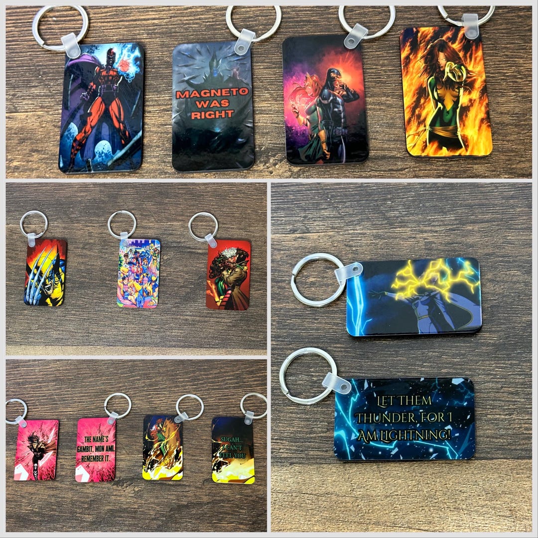 Xmen Keychains and Tags (choose Your Designs) - Etsy