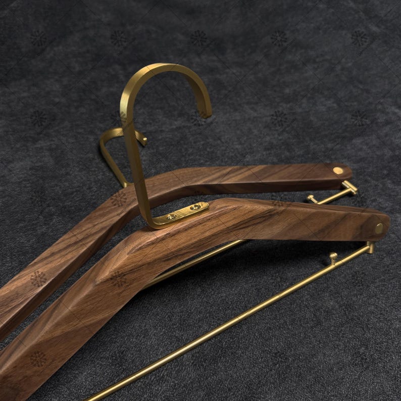 Custom Wooden Hangers, Clothing Storage Hangers, Elegant Adult Hangers ...