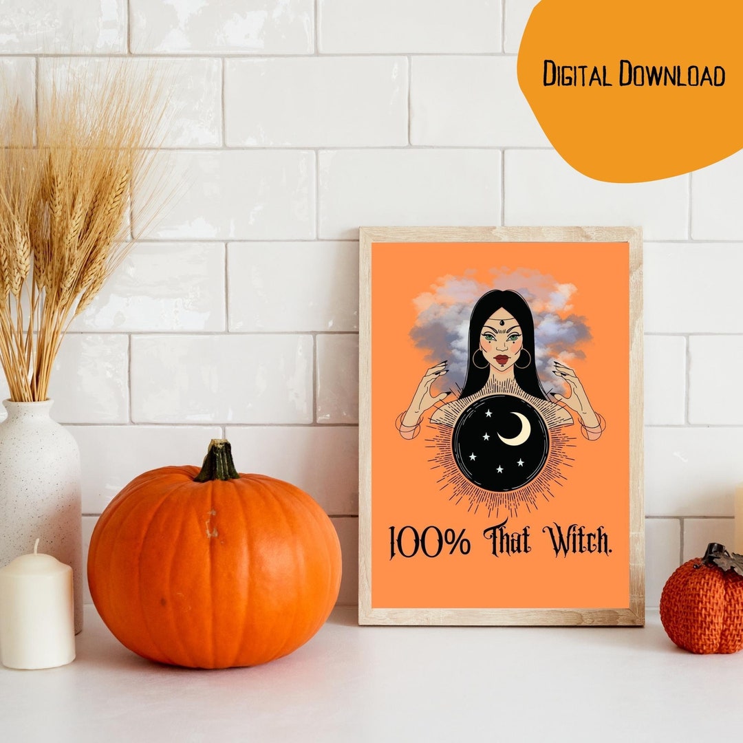 Halloween Decor Witch Printable Halloween Printable Wall - Etsy