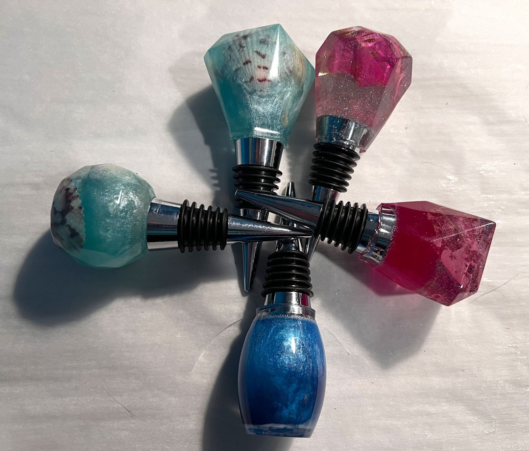 Custom Wine Bottle Stoppers With Shells/flowers - Etsy
