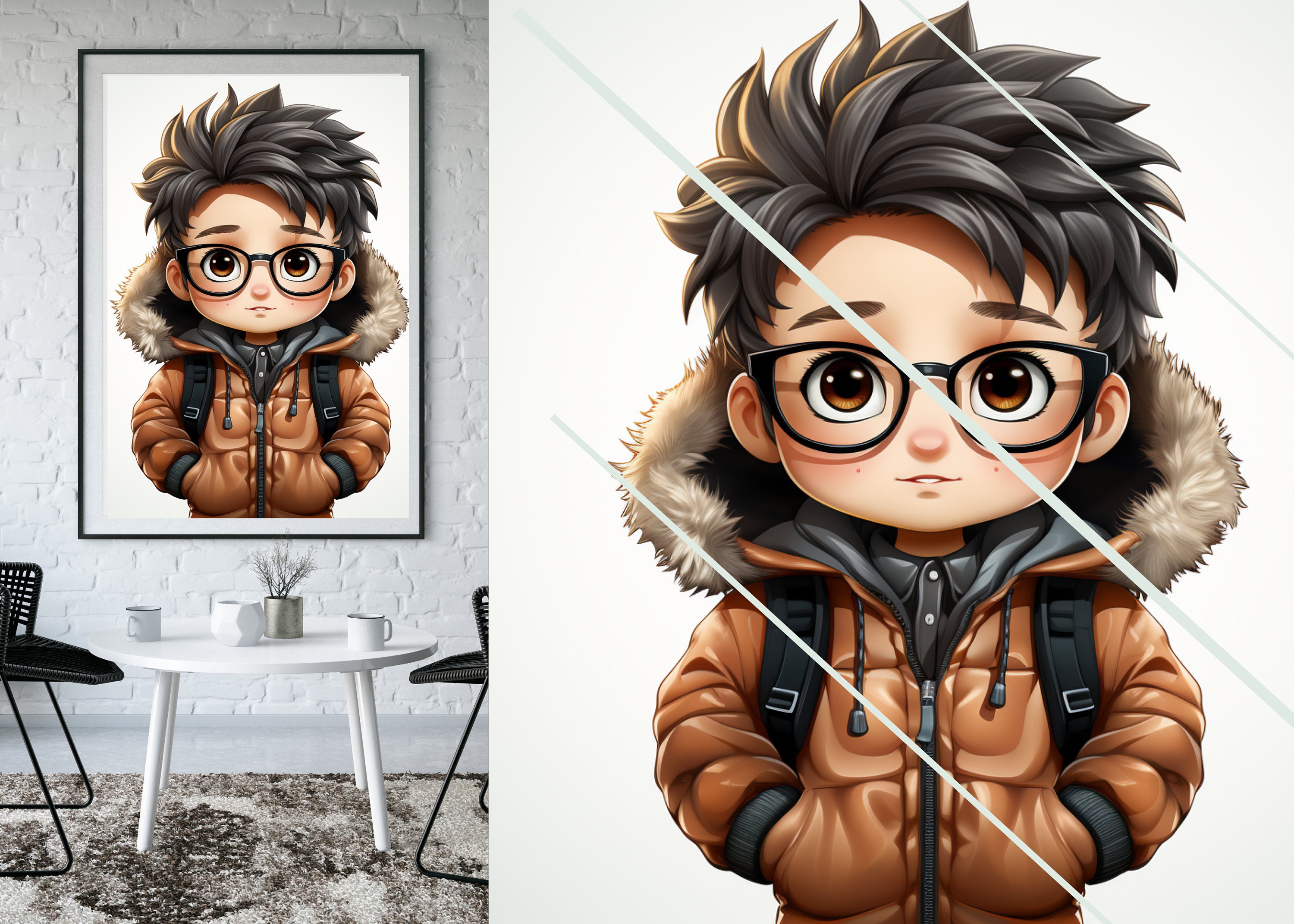 Chinese Chibi Clipart, Cute Classic Little Boy, Vintage Boy, Cute ...