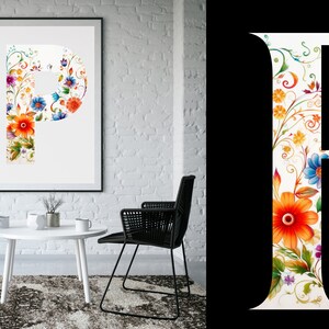 Alphabet Floral Vines Png, 26 Floral Letters Clipart,2 Sets Digital ...