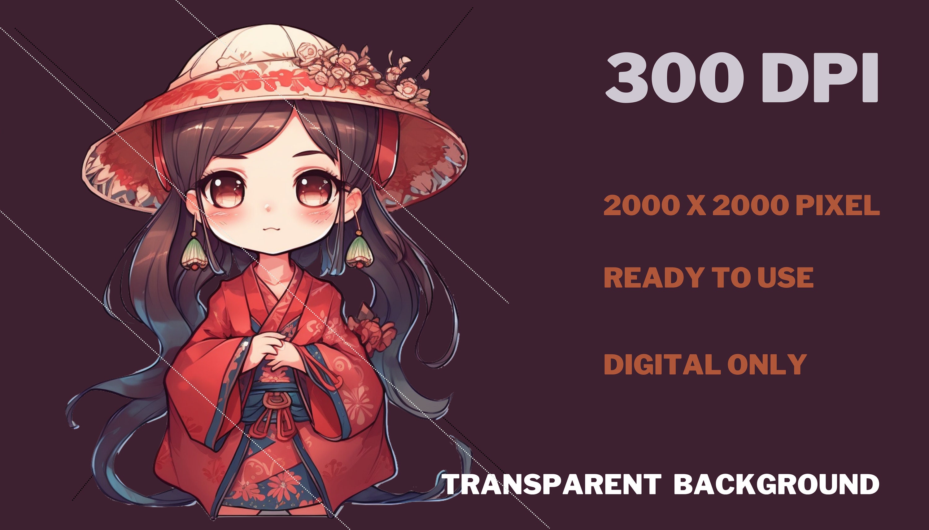 Chinese Chibi Clipart, Cute Classic Little Girl, Vintage Girl, Cute ...