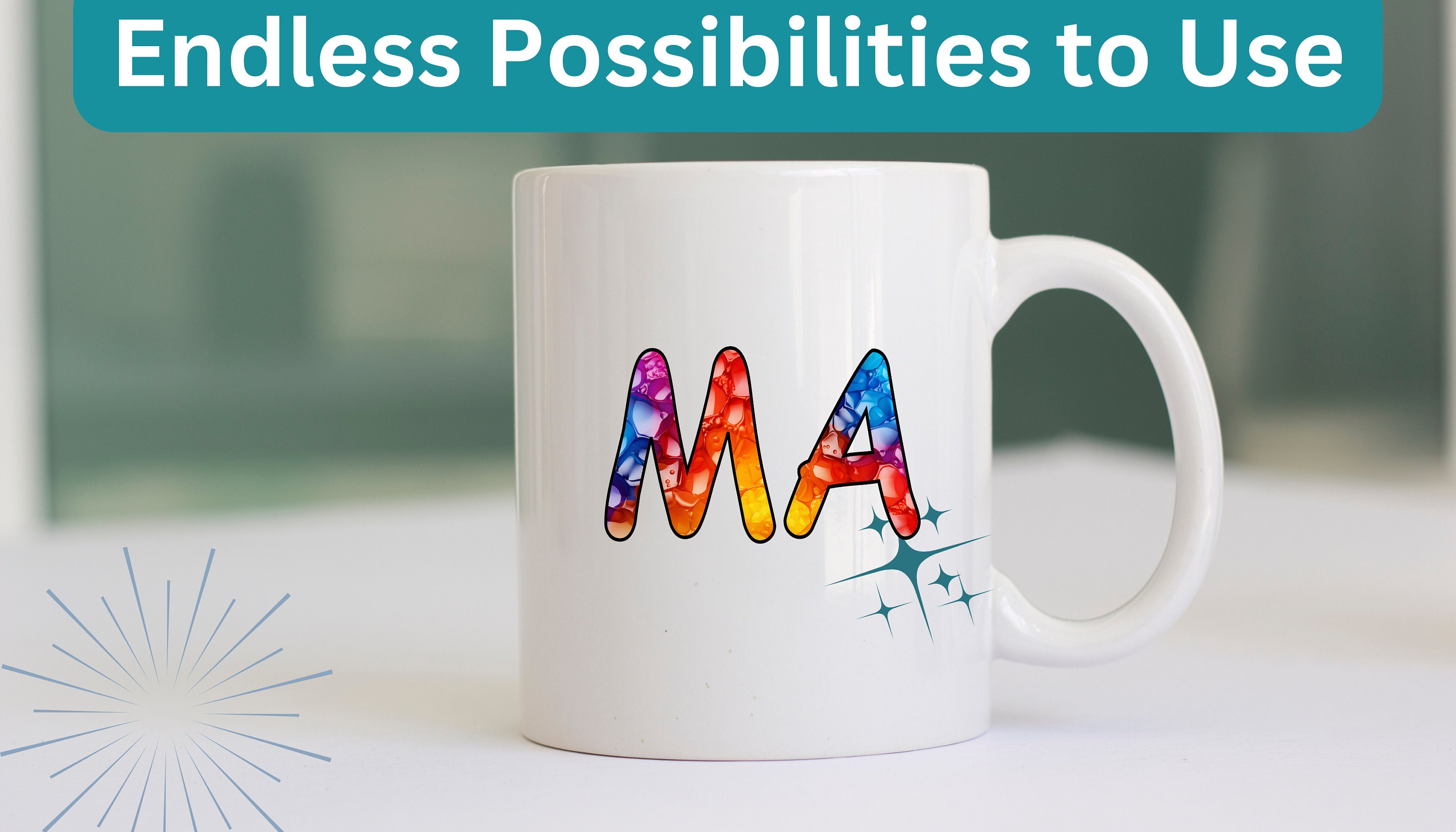 Rainbow Pebble Watercolor PNG Letters, Doodle Sublimation Alphabet ...