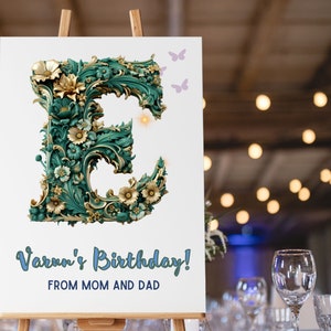 Gold Metallic Printable Alphabet Letter E Commercial Use Fonts Monogram ...