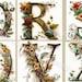Alphabet Watercolor Png, 26 Floral Letters Clipart, Digital Print ...