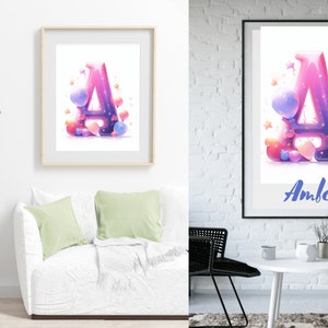 Alphabet A Children Birthday Letter 3 Clipart PNG Bundle, Party Letters ...