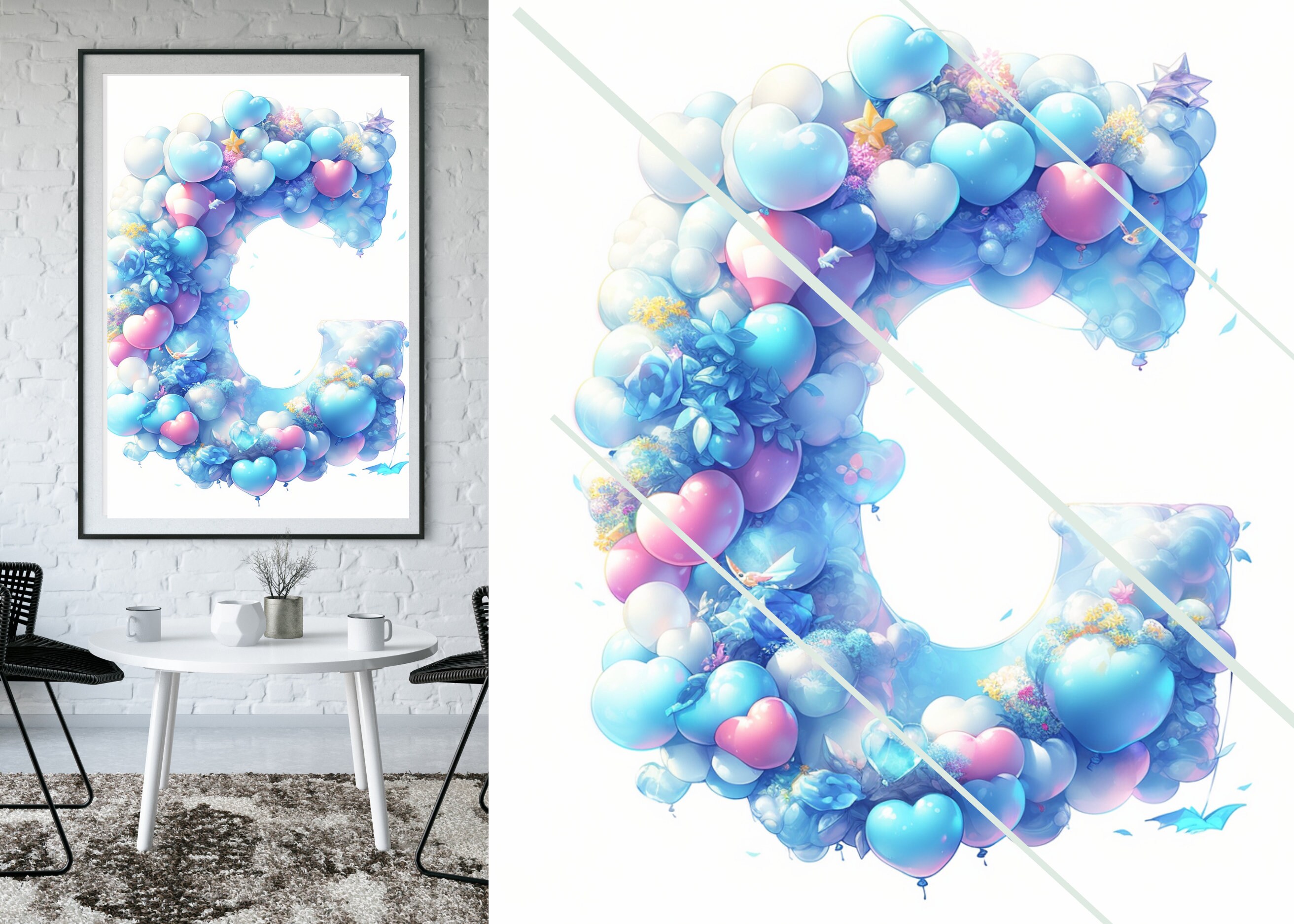 Alphabet C Balloon Png, Letters A Clipart, Digital Print,bday ...