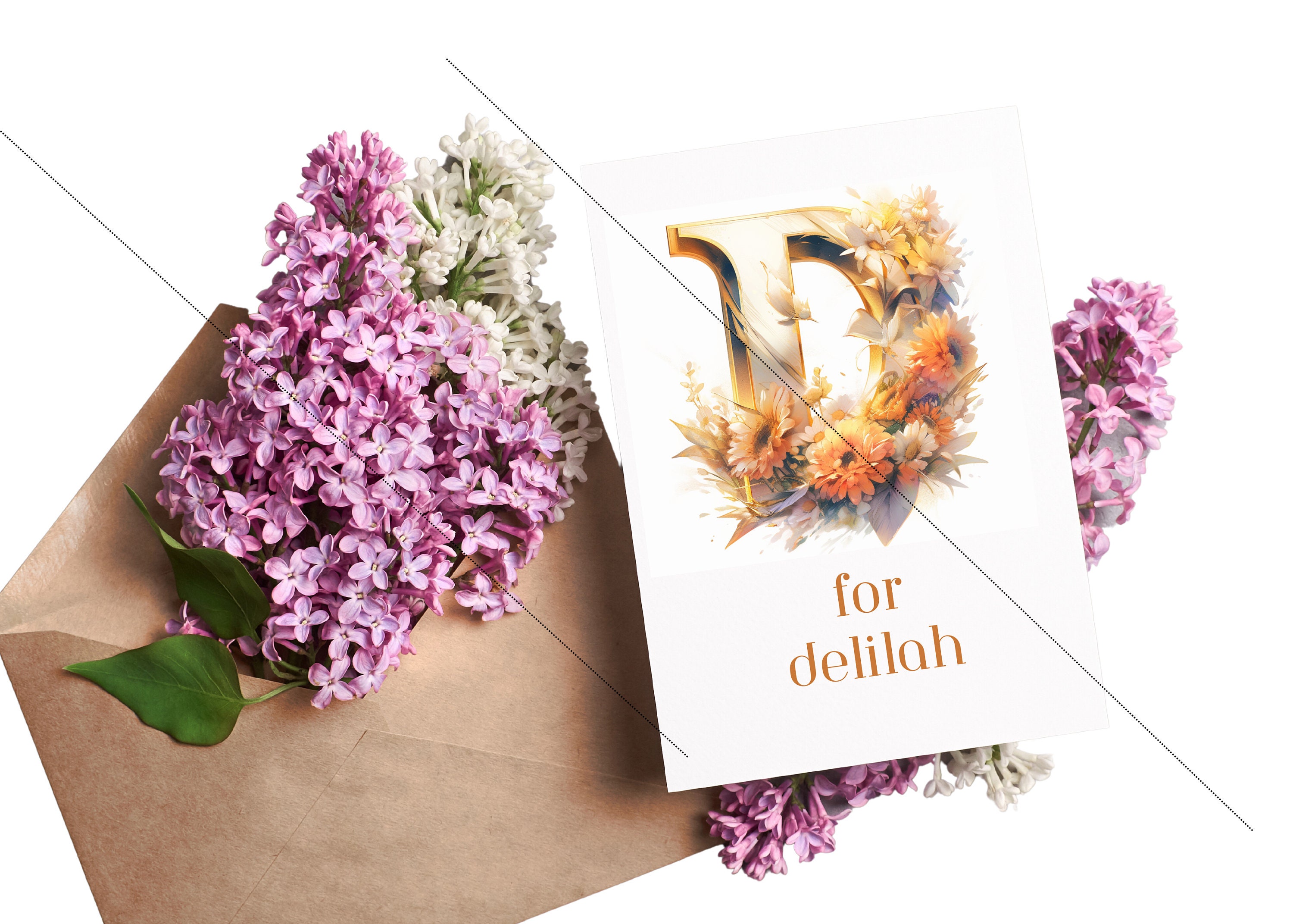 Alphabet Watercolor Png 26 Floral Letters Clipart Digital - Etsy