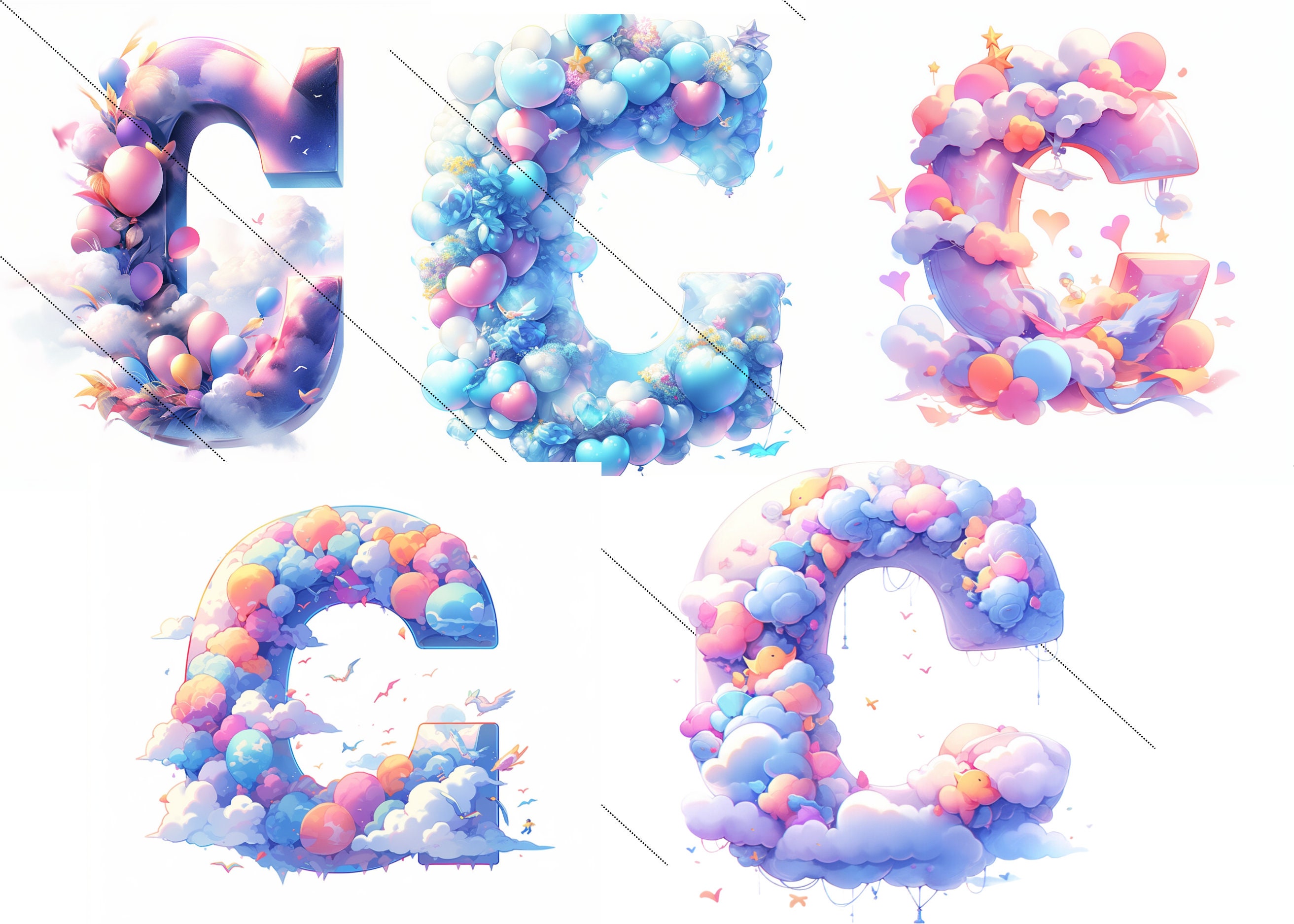 Alphabet C Balloon Png, Letters A Clipart, Digital Print,bday ...