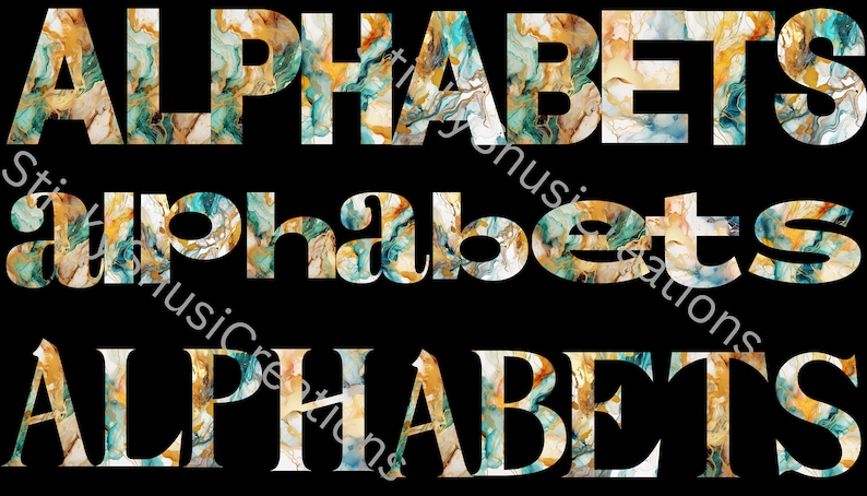 Modern Doodle Alphabet PNG Alphabet Letters PNG Bundle Hand - Etsy