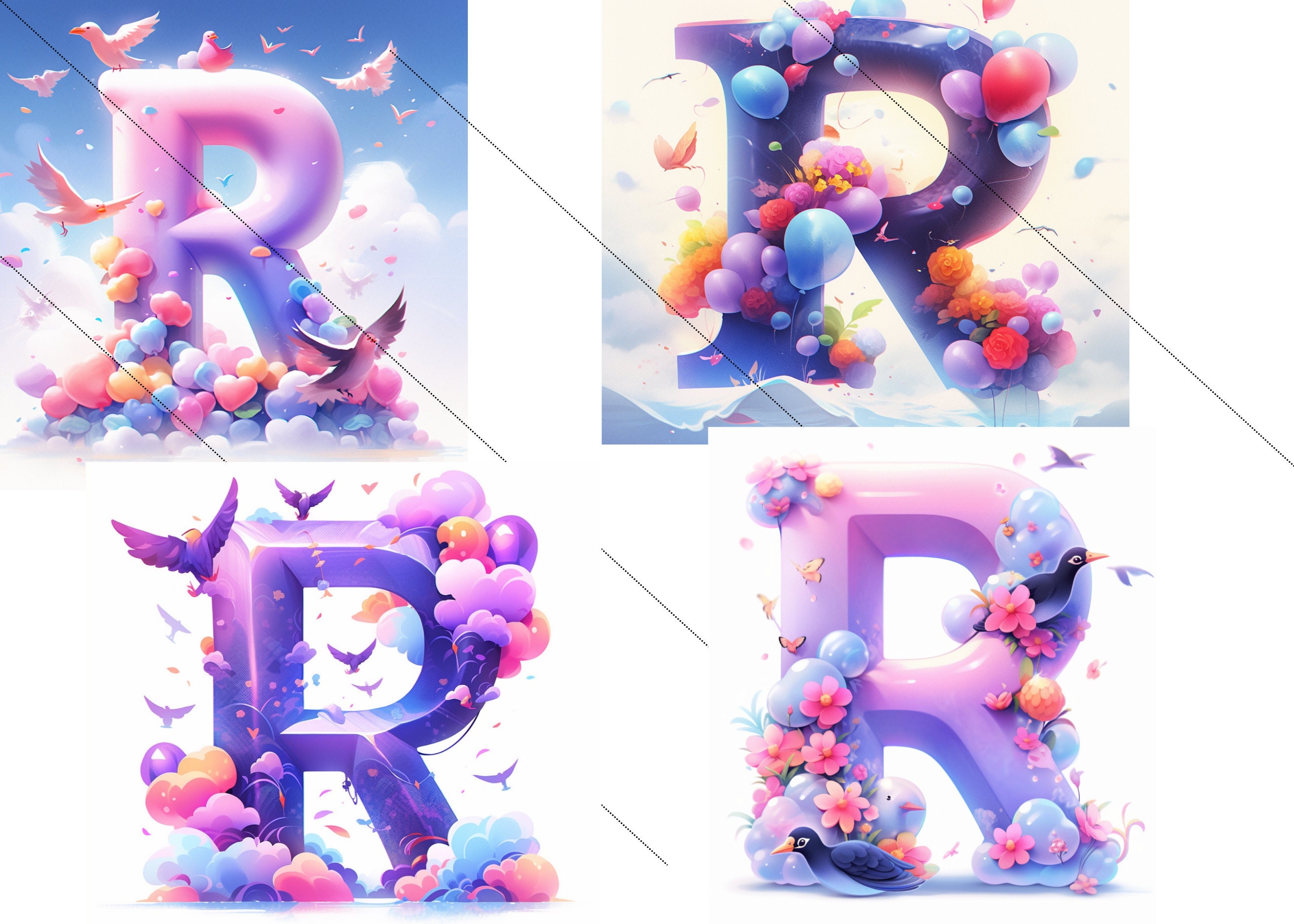 Alphabet R Balloon Png, Letters R Clipart, Digital Print,bday ...