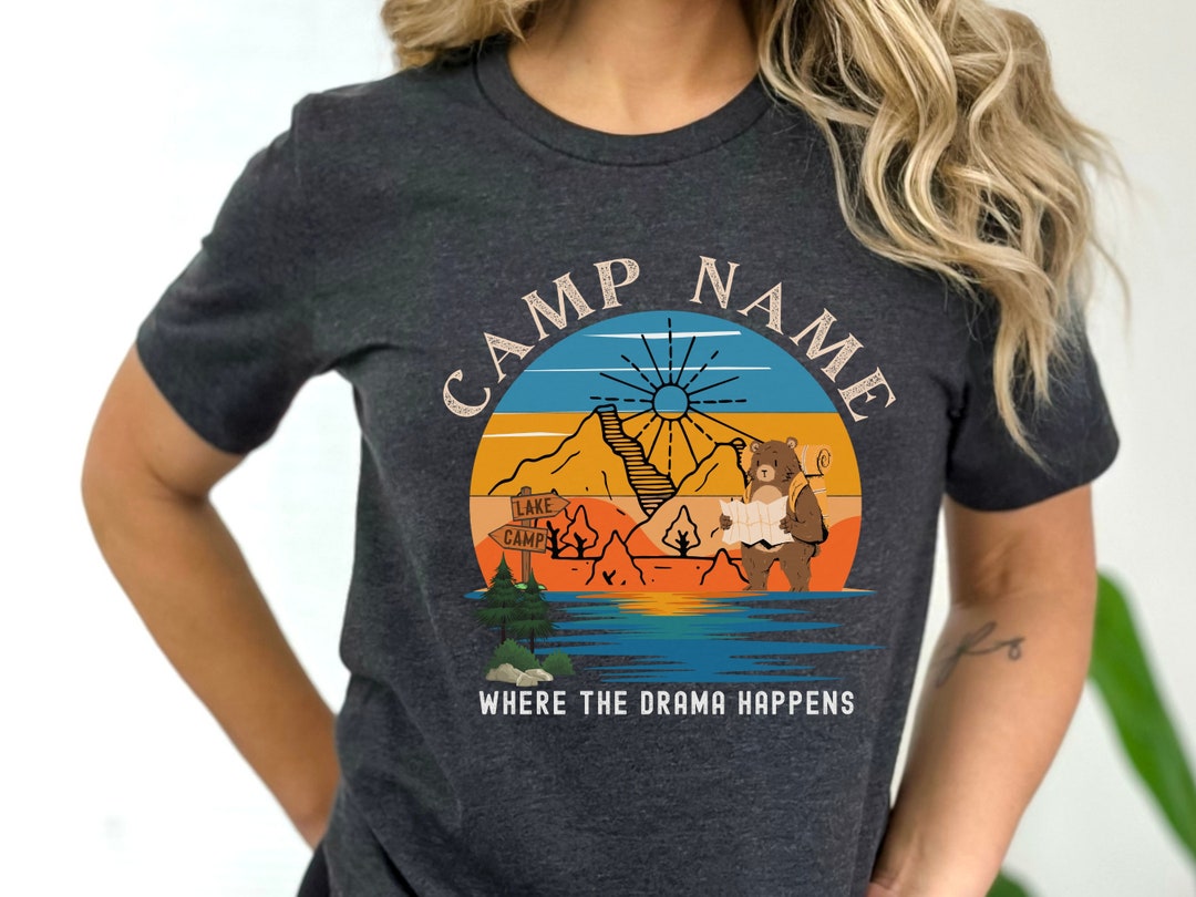 Retro Custom Camp Shirt, Personalized Front and Back Shirt, Matching ...