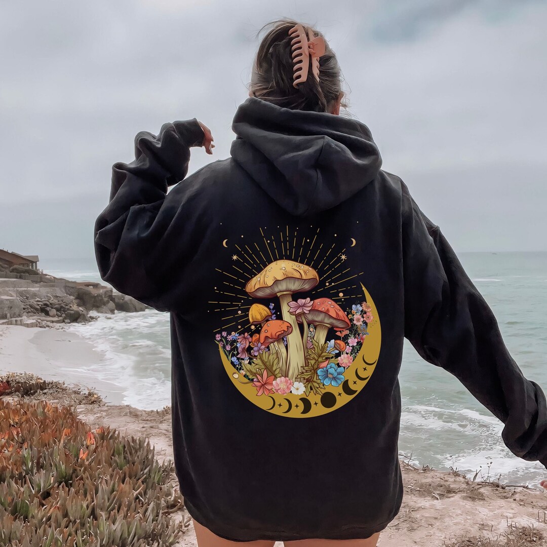 Cottage Core Mushroom Sweatshirt, Mushroom Hoodie, Spiritual Sweatshirt ...