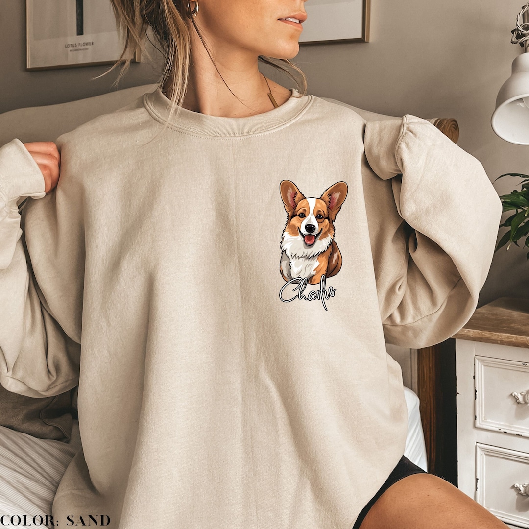 Custom Corgi Sweatshirt, Personalized Corgi Shirt, Dog Mama Sweatshirt ...