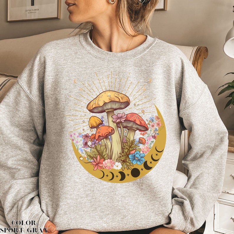 Cottage Core Mushroom Sweatshirt Mushroom Hoodie Spiritual - Etsy