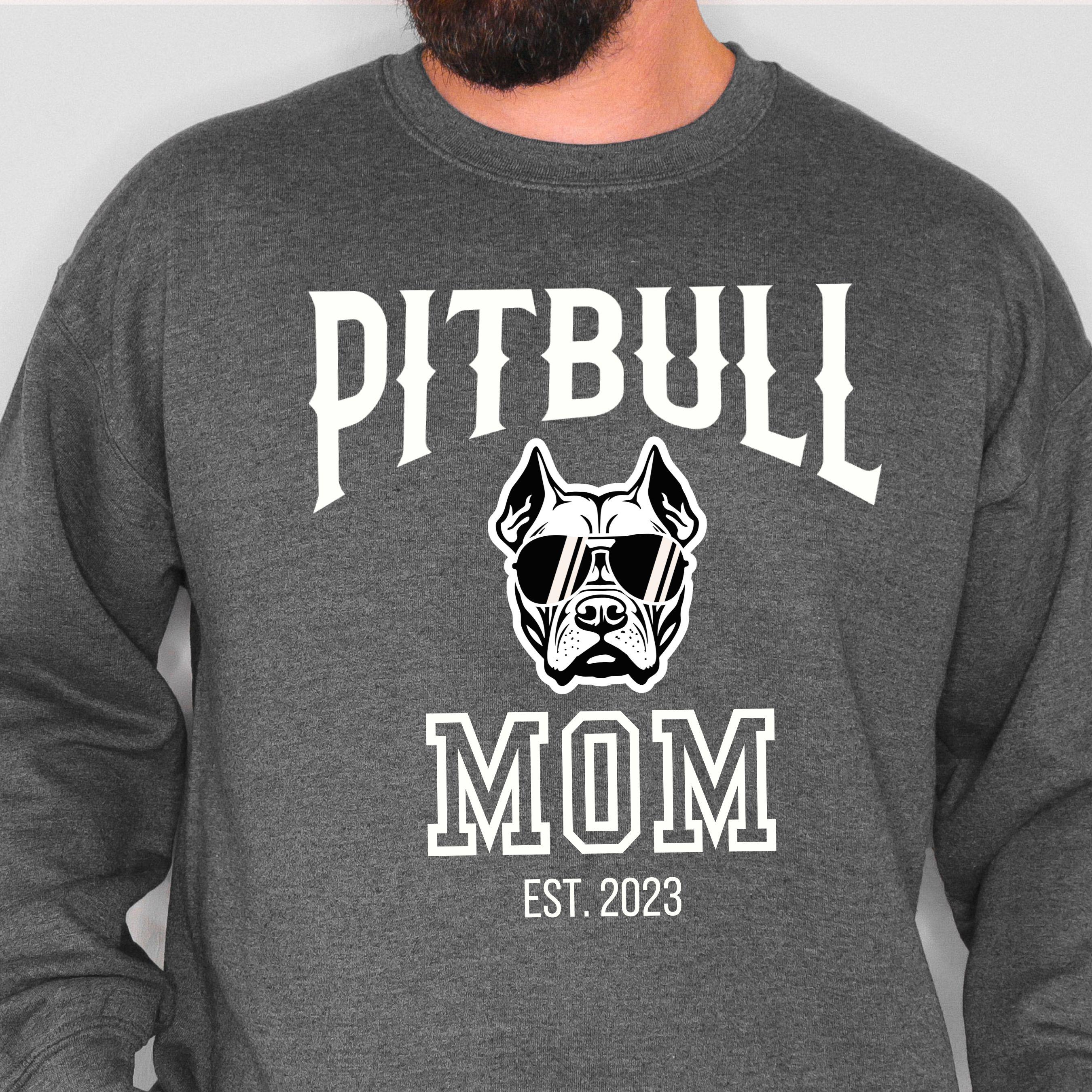 Custom Pitbull Dad Gift, Pitbull Dad Fathers Day Gift Hoodie for ...