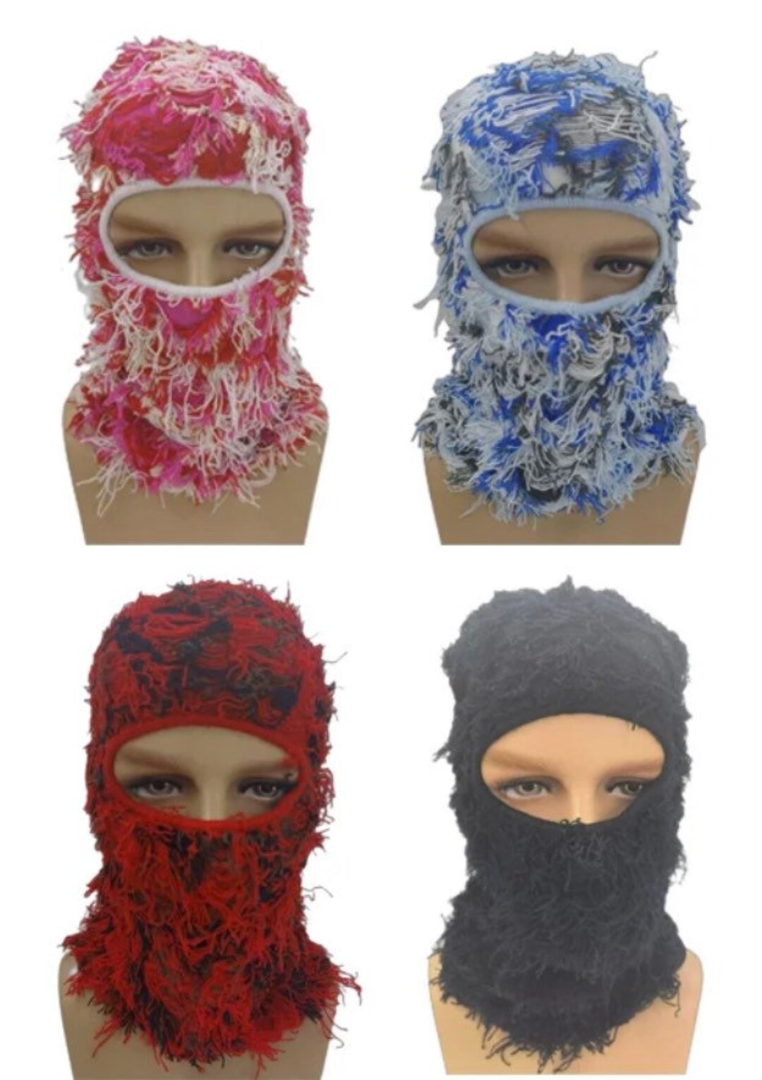 Fuzzy Ski Mask Etsy