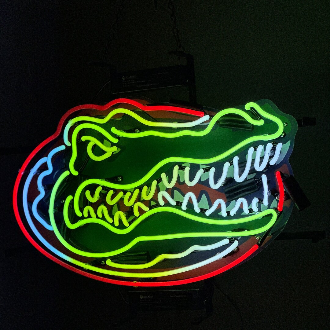 Florida Alligator Neon Sign multiplesizes HD Vivid Printing - Etsy