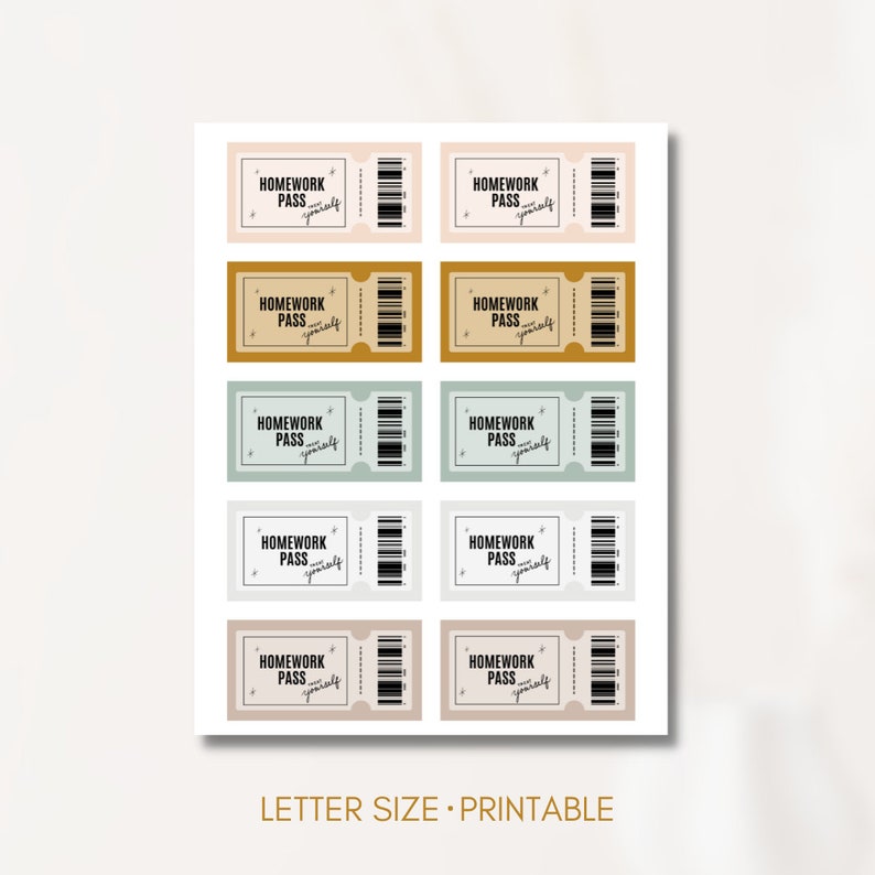 Printable Classroom Reward Coupons Homework Pass Coupons Extra Credit ...