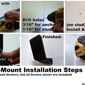 Screw Baseball Glove Wall Mount Holder - Etsy