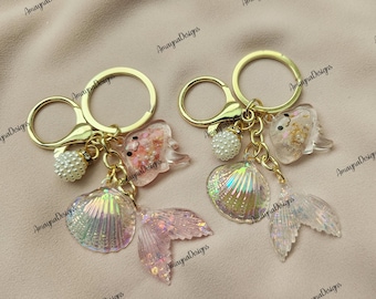 Seashell Keychain - Etsy