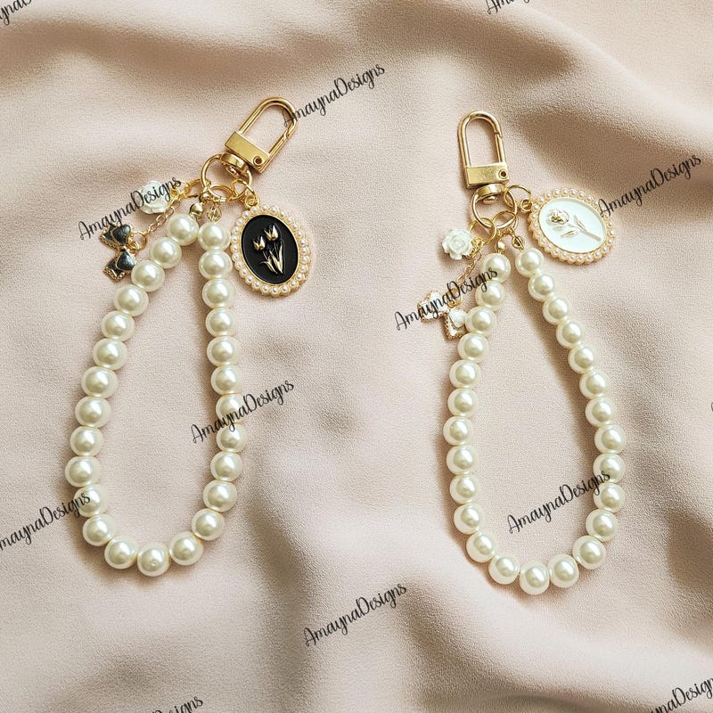 Pearl Key Chain - Etsy