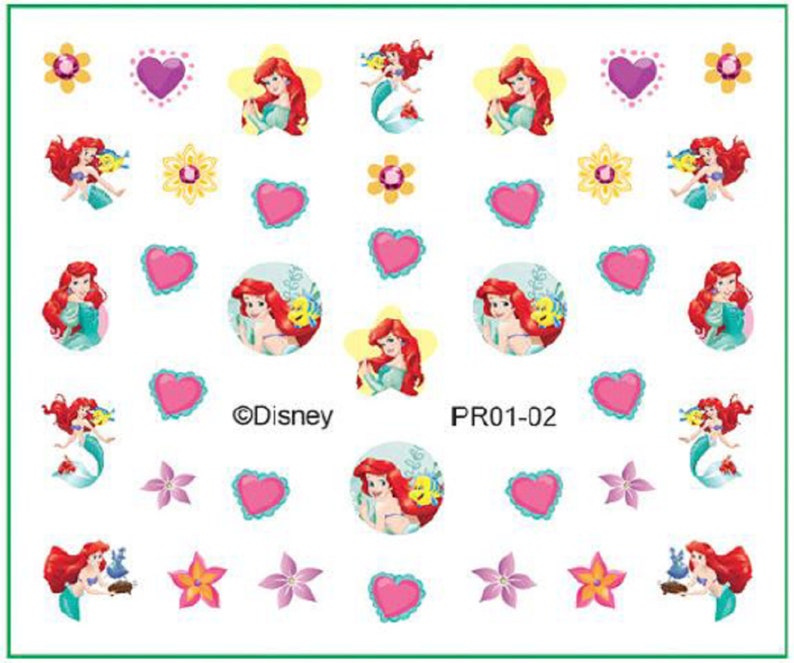 Ariel the Little Mermaid Disney Princess Girls FUN Nail Stickers 5 ...