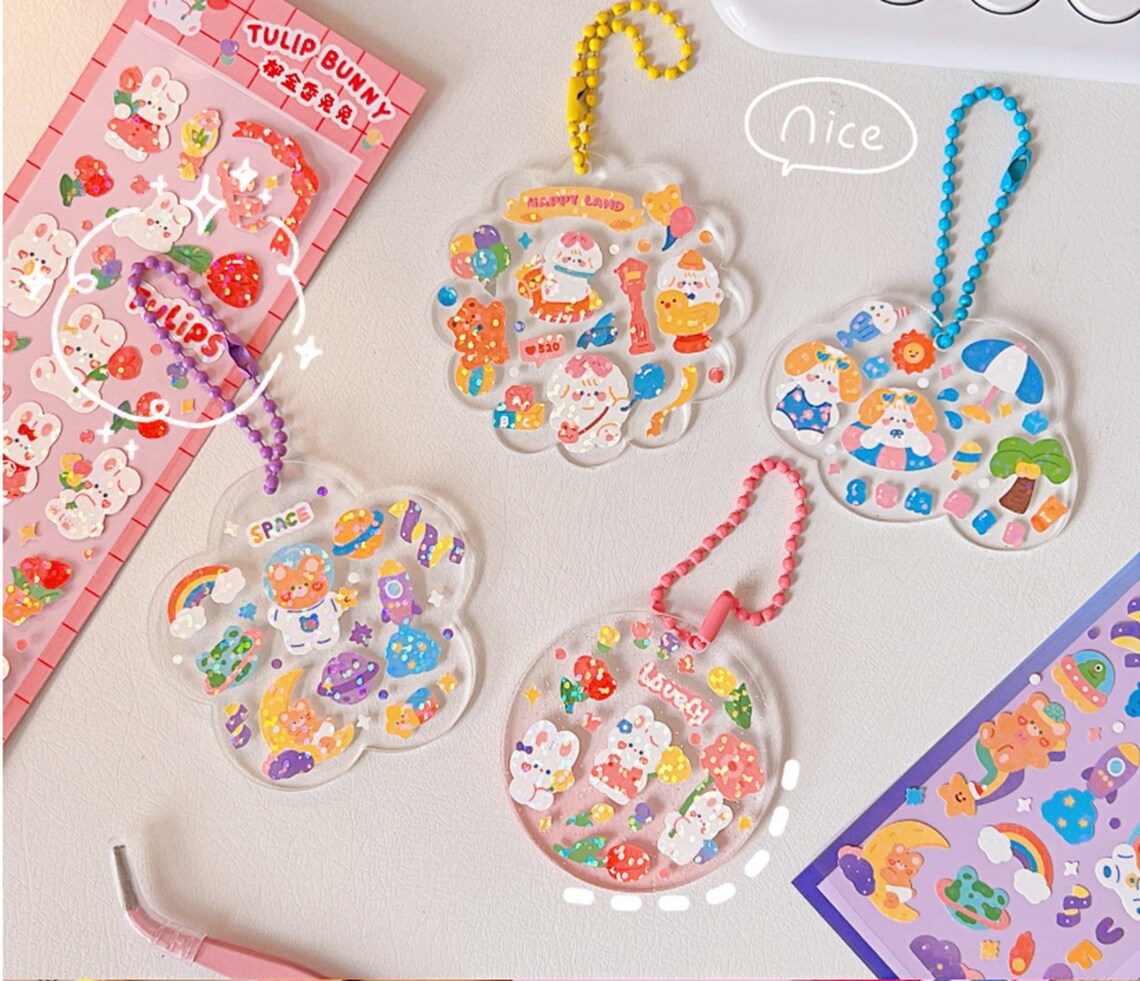 Shiny and Cute Cartoon Stickers / Kawaii and Friendly / - Etsy
