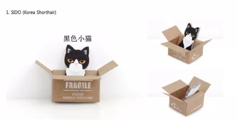 Mini Kitty House-it Sticky Notes / Origami Folding Cat Box / Mini ...