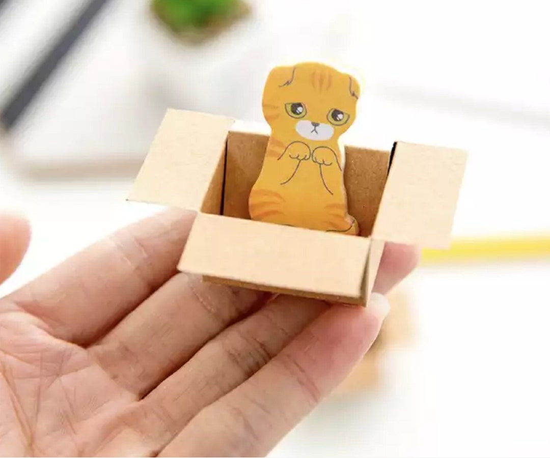 Mini Kitty House-it Sticky Notes / Origami Folding Cat Box / Mini ...