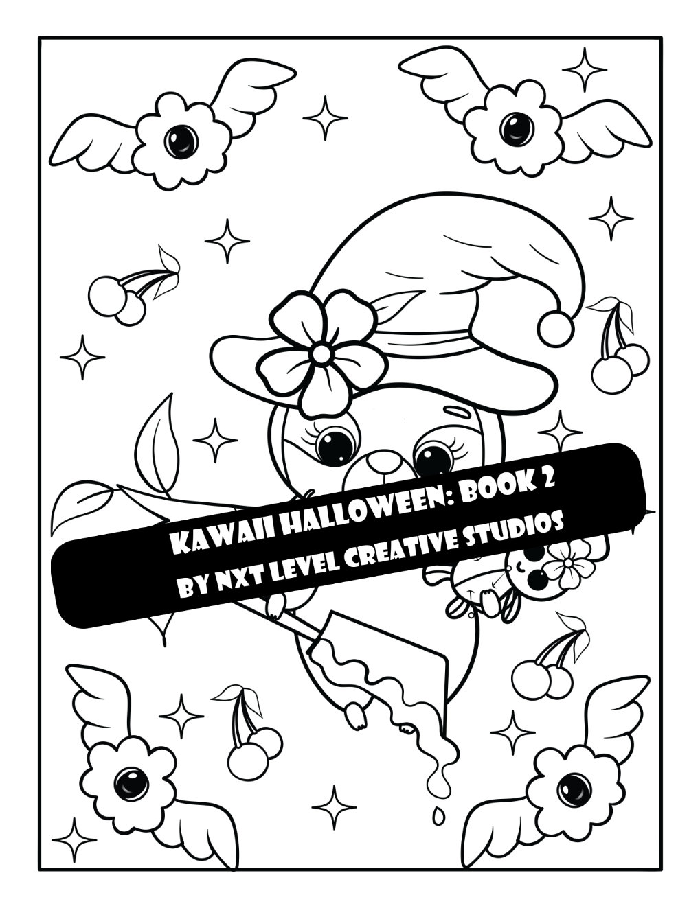 Digital Coloring Pages: Kawaii Halloween Book 2 by NXT Level / - Etsy