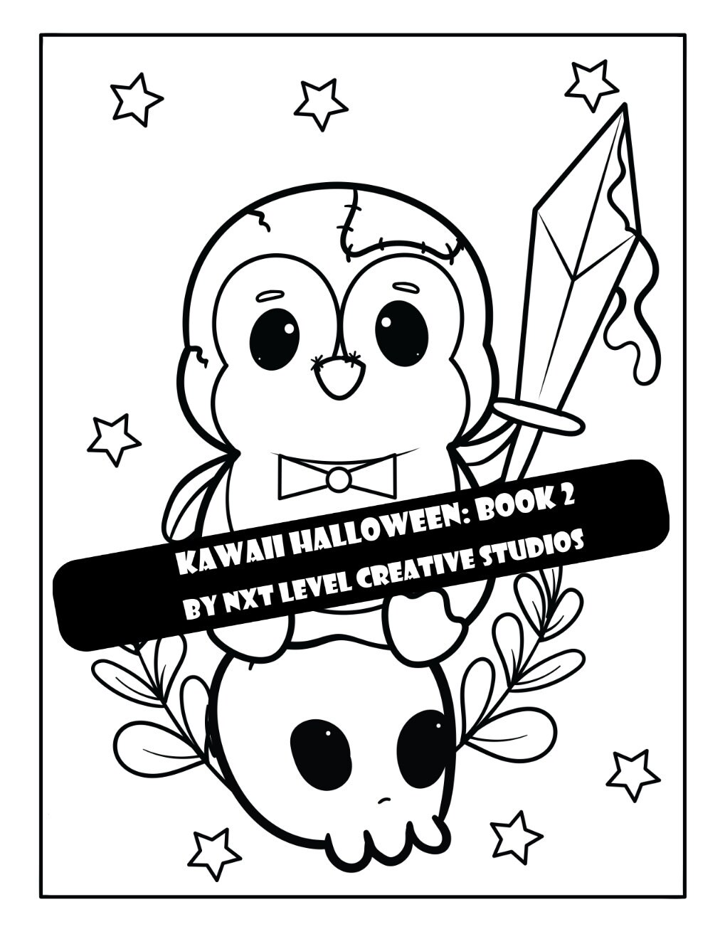 Digital Coloring Pages: Kawaii Halloween Book 2 by NXT Level / - Etsy