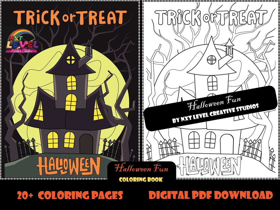 Digital Coloring Pages: Halloween Fun Children's Coloring Book by NXT ...
