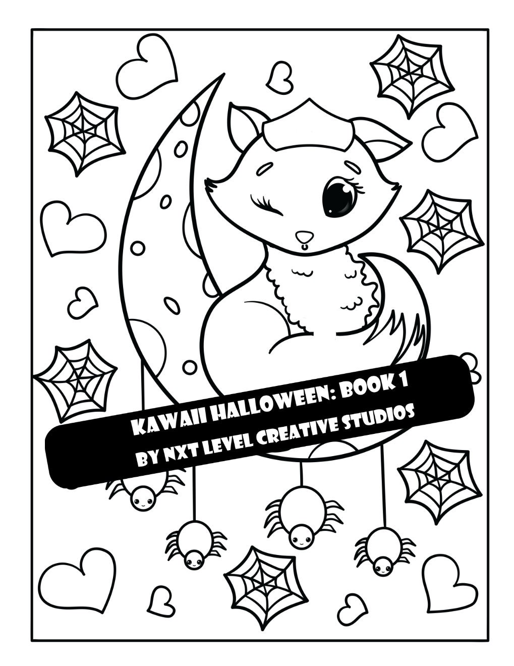 Digital Coloring Pages: Kawaii Halloween Book 1 by NXT Level / - Etsy