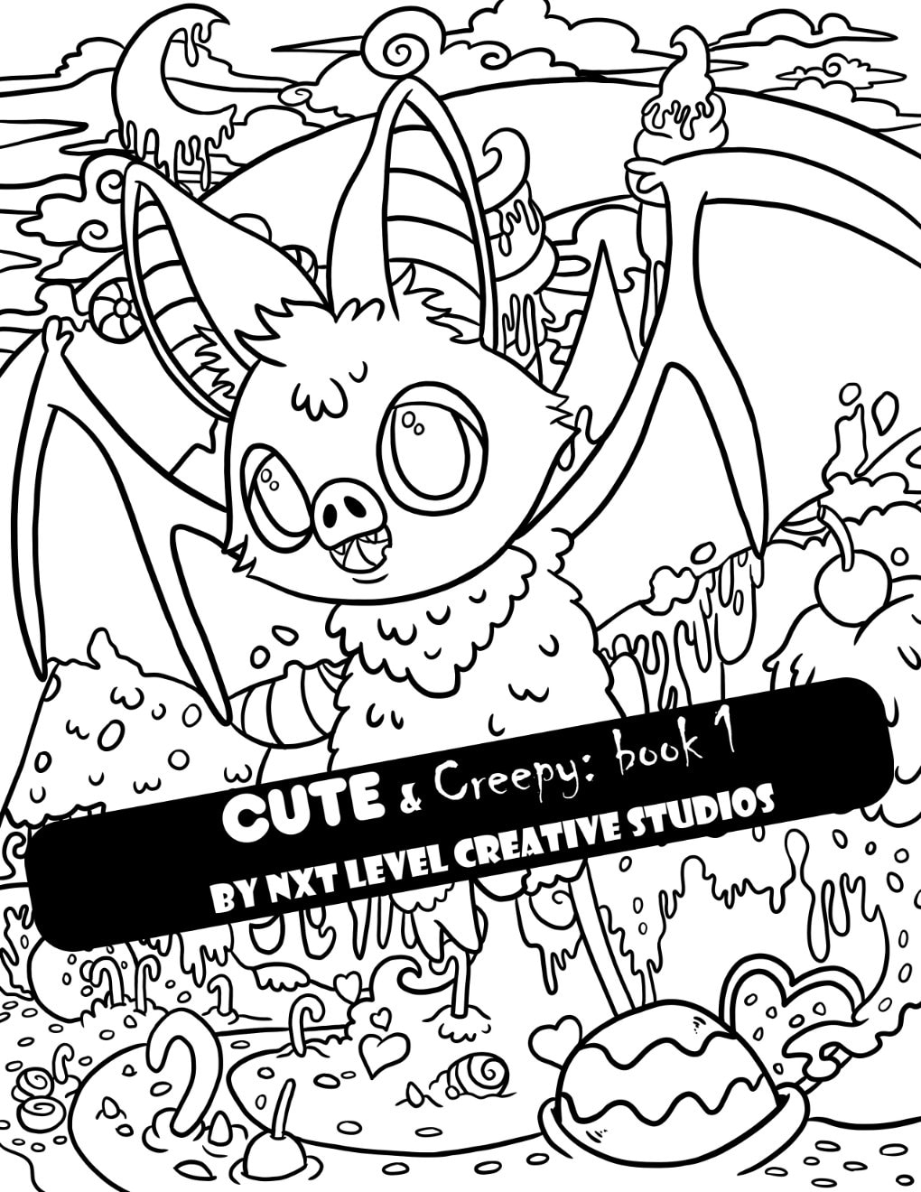 Digital Coloring Pages: Cute and Creepy Adult Coloring Book 1 by NXT ...