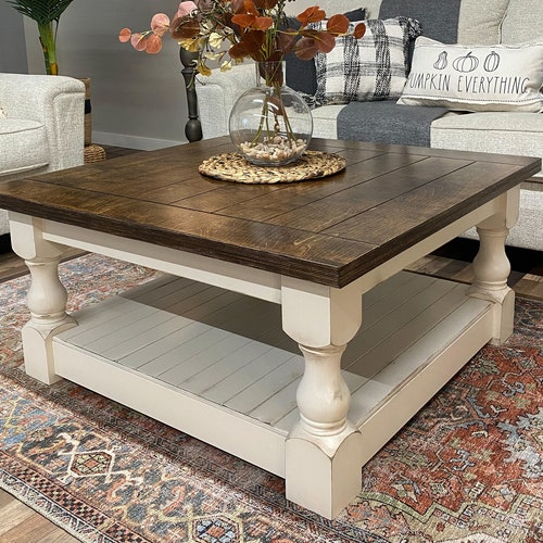 Free Shipping Farmhouse Coffee Table Baluster Coffee Table - Etsy