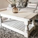 Rustic Baluster Farmhouse Coffee Table Distressed Rectangle ...