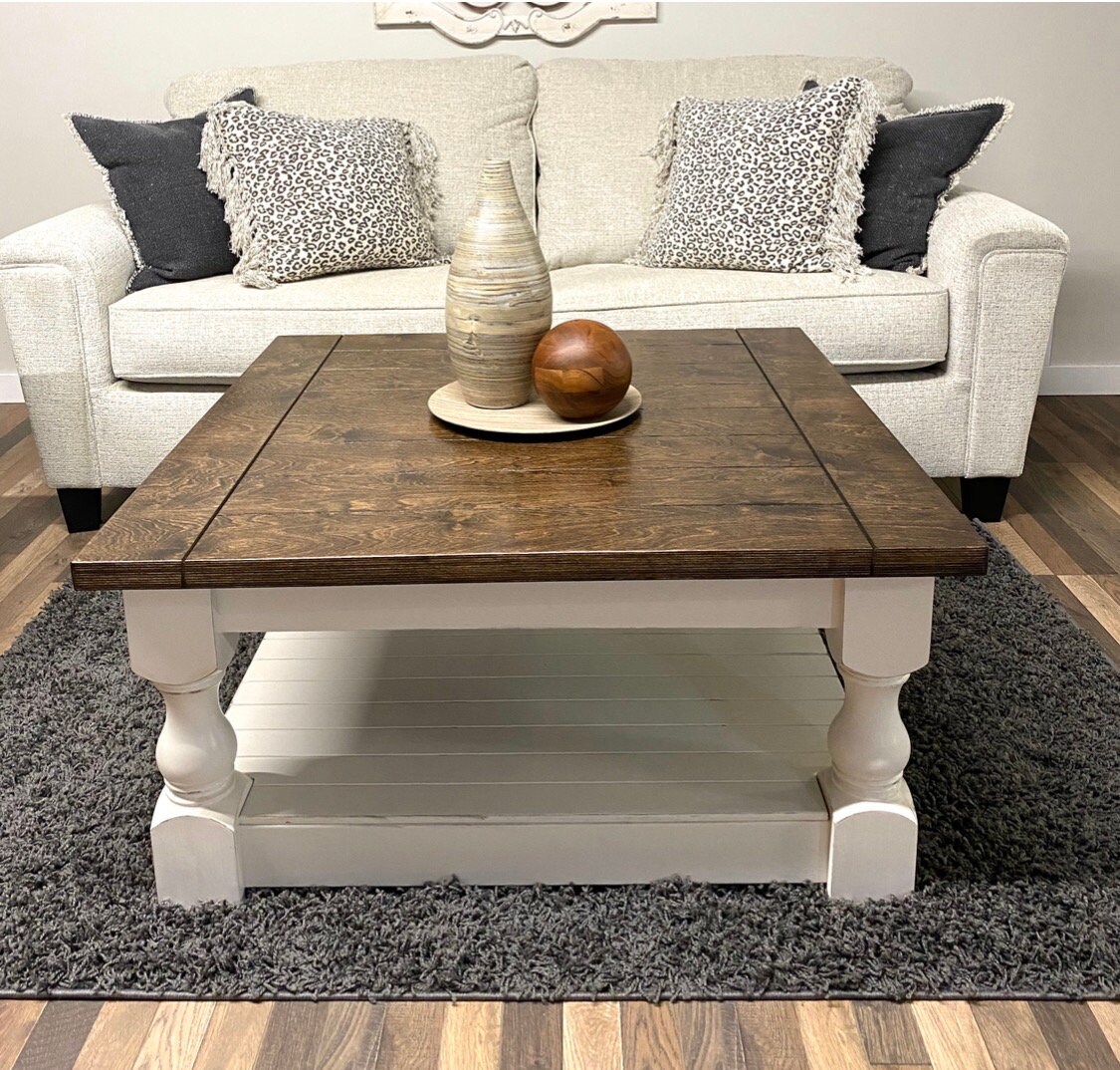 Free Shipping Farmhouse Coffee Table Baluster Coffee Table - Etsy