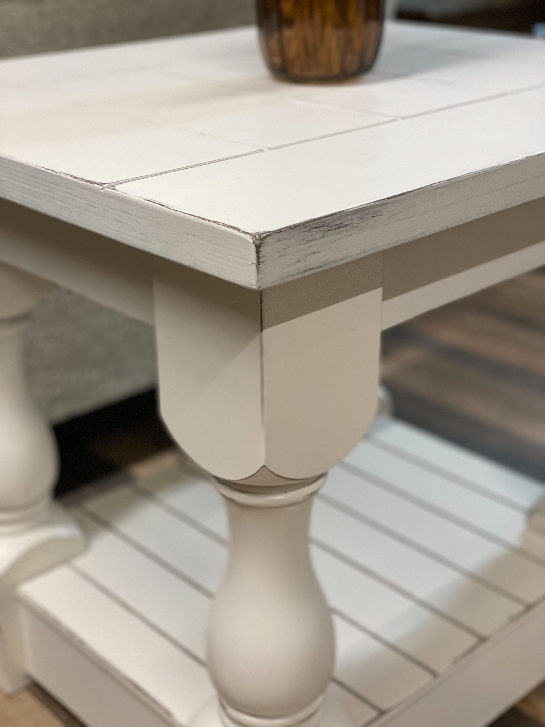 Farmhouse Coffee Table, Baluster Coffee Table, Farmhouse Style Table ...