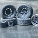 1:24/25 Scale Resin 3d Printed pro-touring Style Model Car Wheel Set - Etsy
